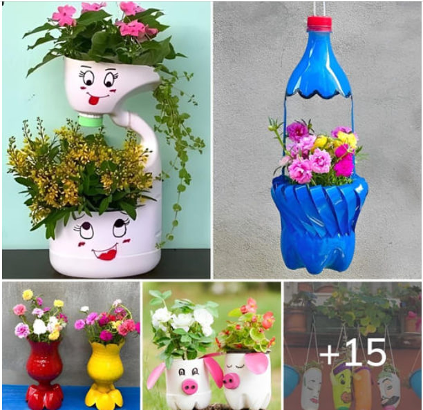 Awesome Ideas Recycle A Plastic Bottle Into Beautiful Flower Pots