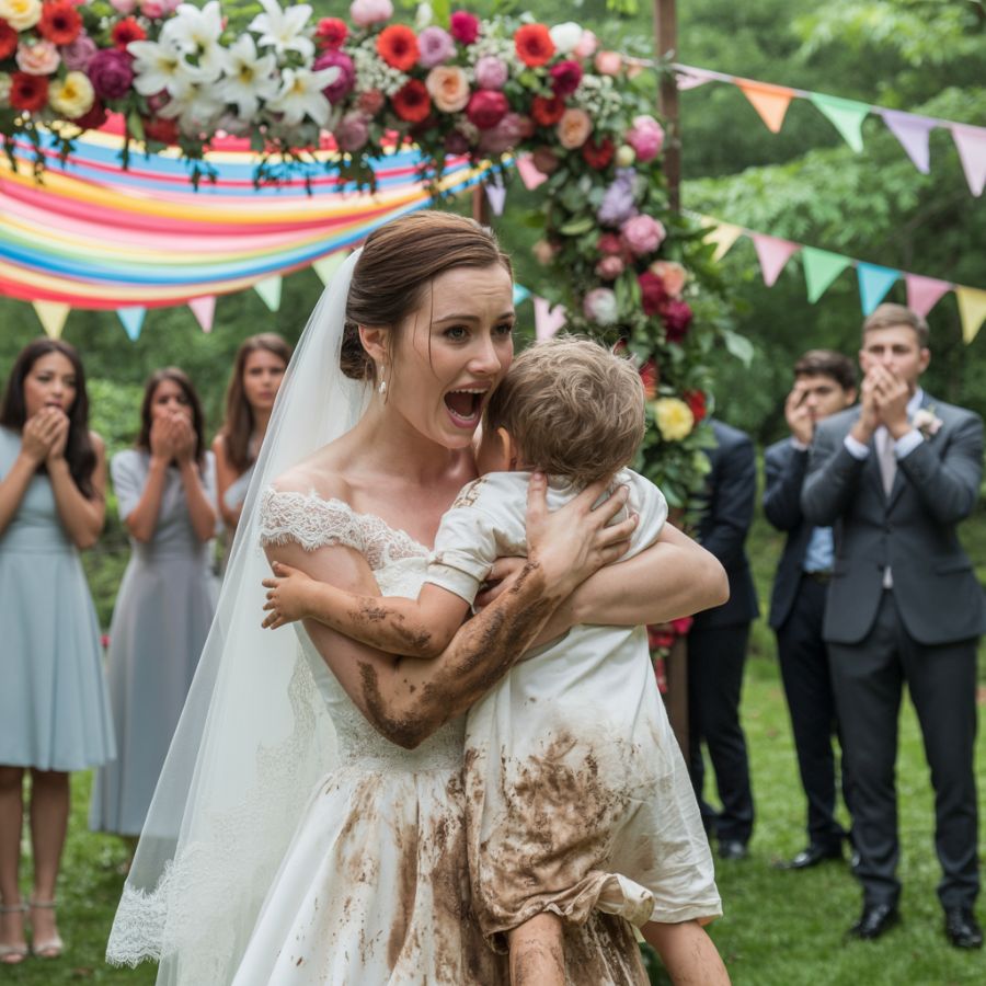 Ordering food at a lavish wedding, a young boy freezes when he ...